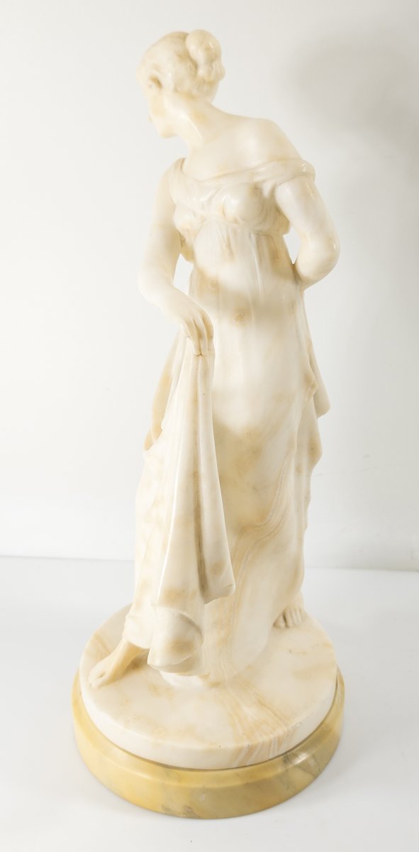 Italian Artist, Grand Tour Art Deco Style Carving of a Flapper Lady ...