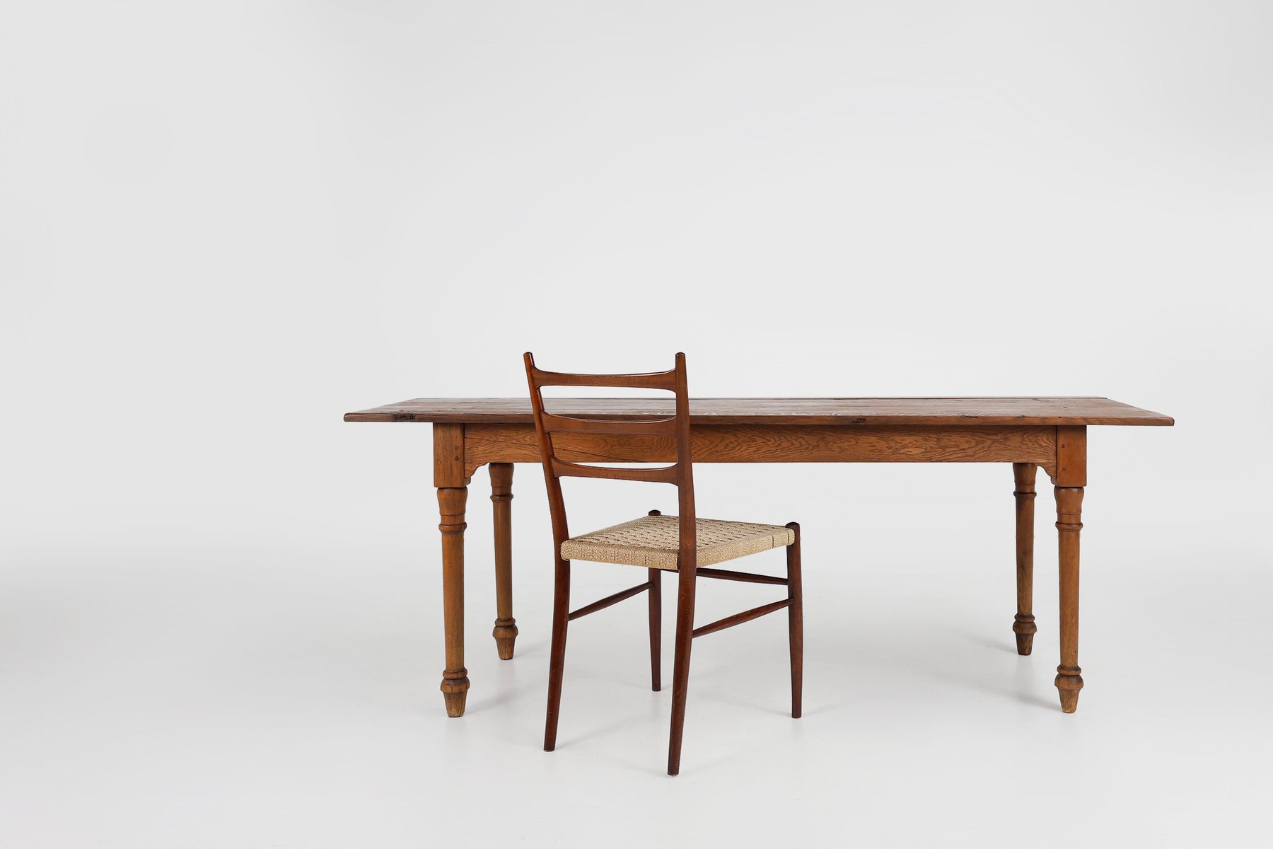 Rustic Farmhouse Table in Oak, France, 1850s for sale at Pamono
