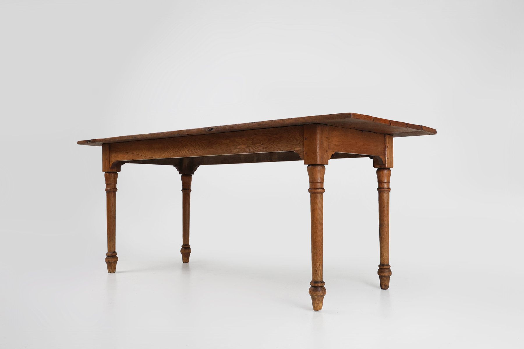 Rustic Farmhouse Table in Oak, France, 1850s for sale at Pamono