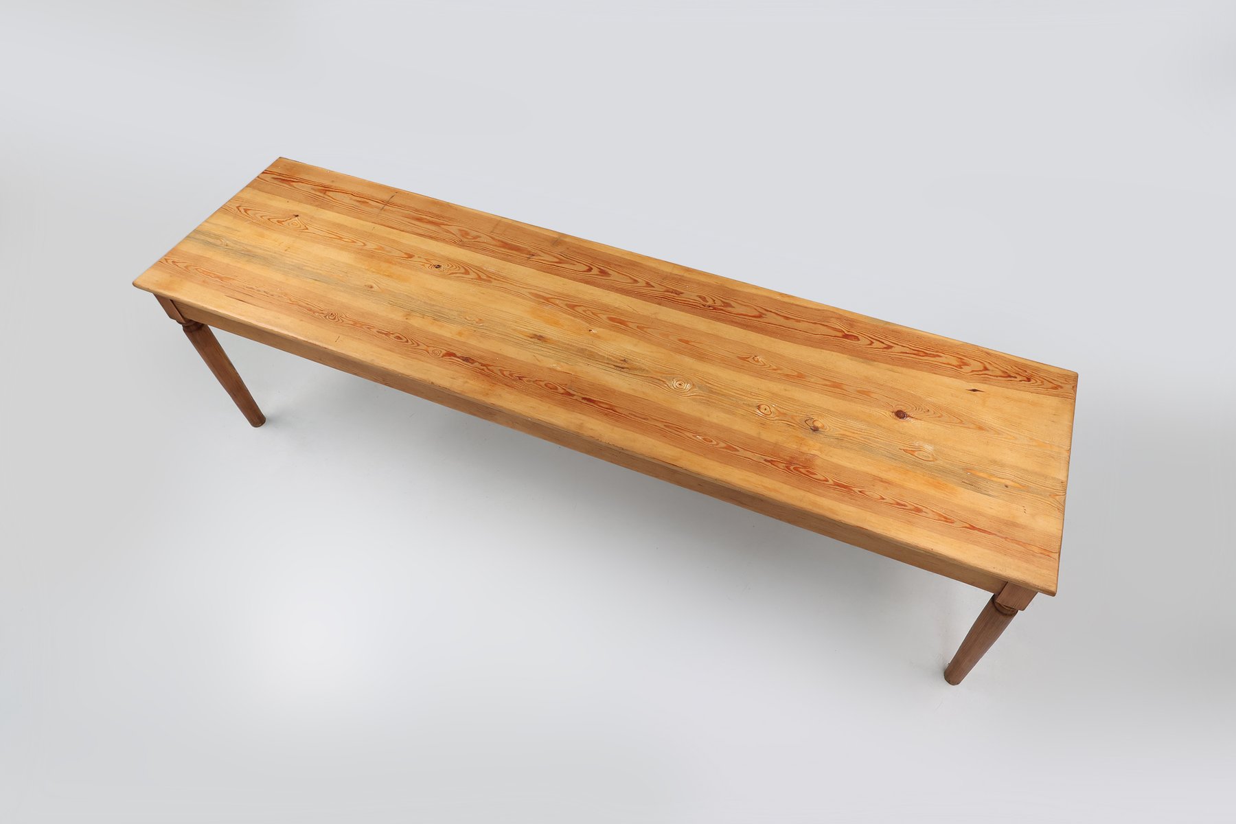 Large French Rustic Farmhouse Table in Oak Wood, 1850s for sale at Pamono