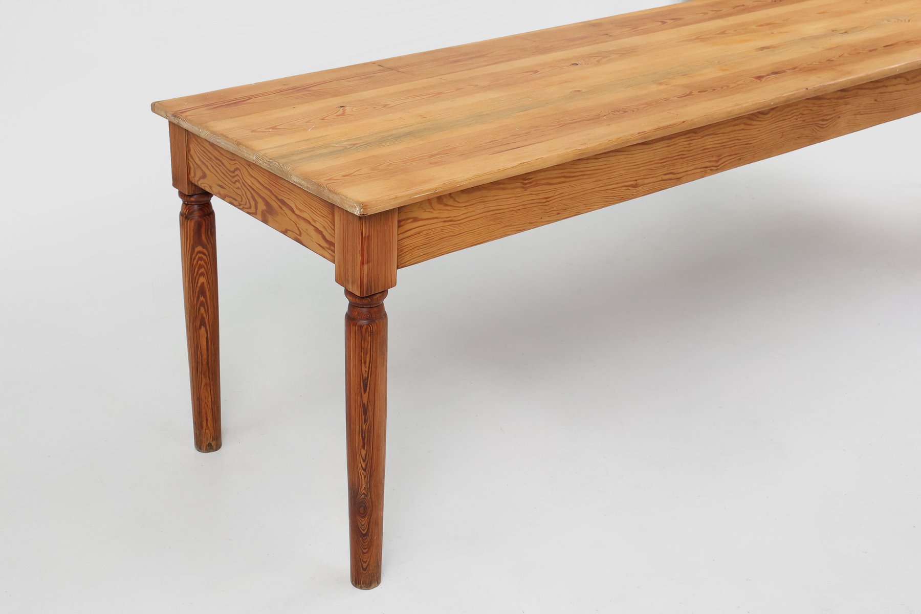 Large French Rustic Farmhouse Table in Oak Wood, 1850s for sale at Pamono