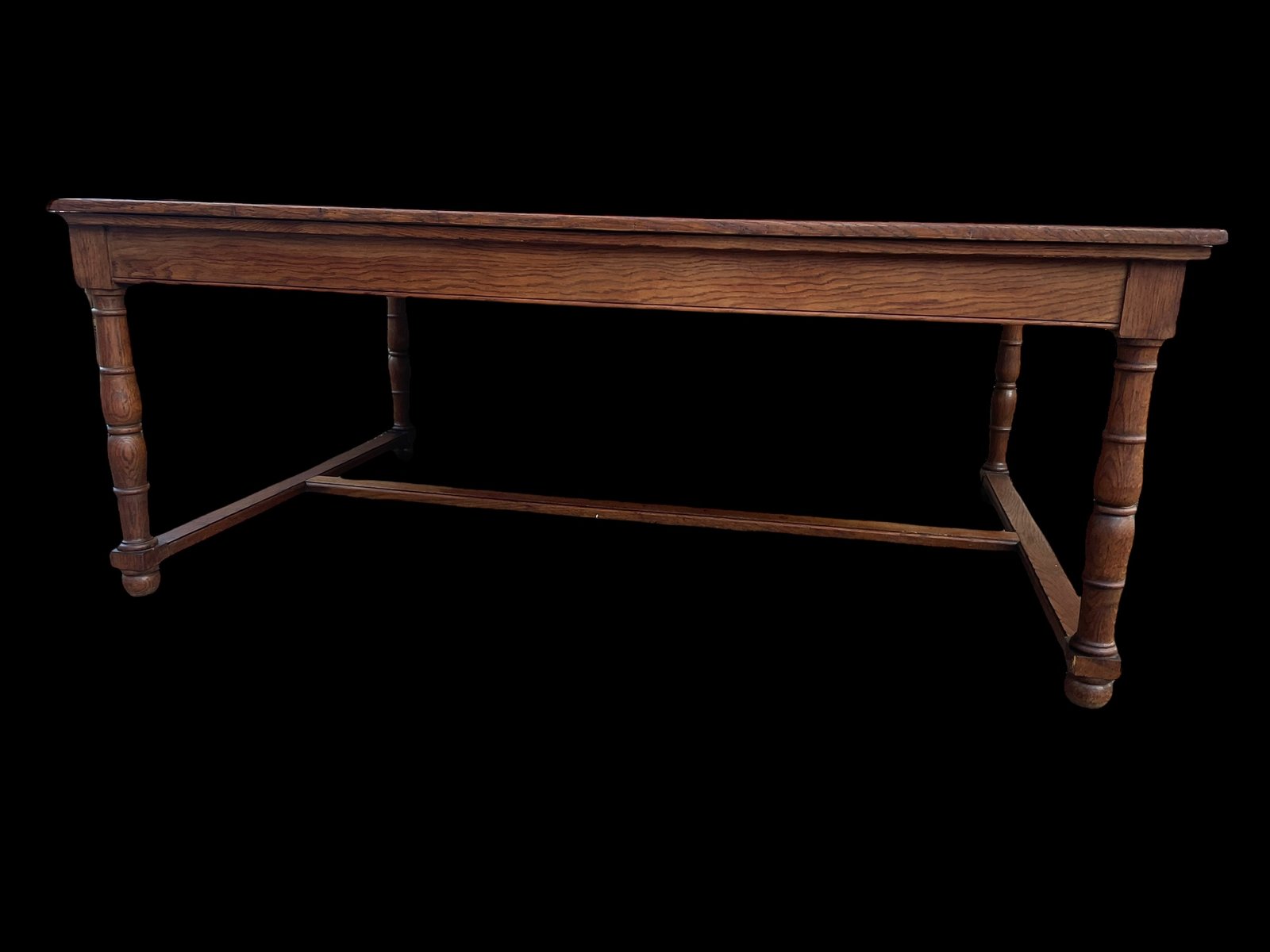 Antique French Embassy Oak Dining Table, 1890s for sale at Pamono