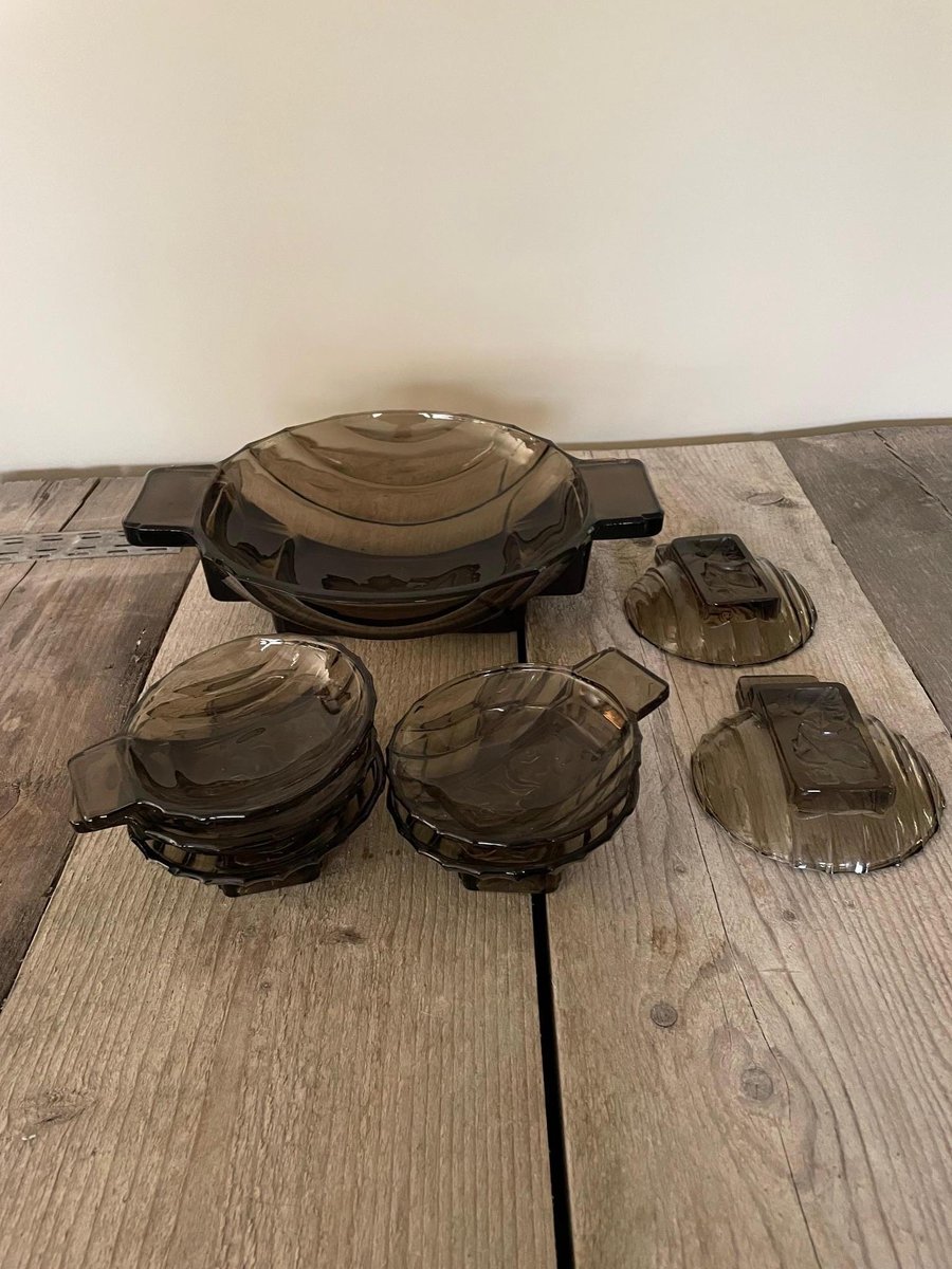 Art Deco Dessert Service, Set of 9 for sale at Pamono