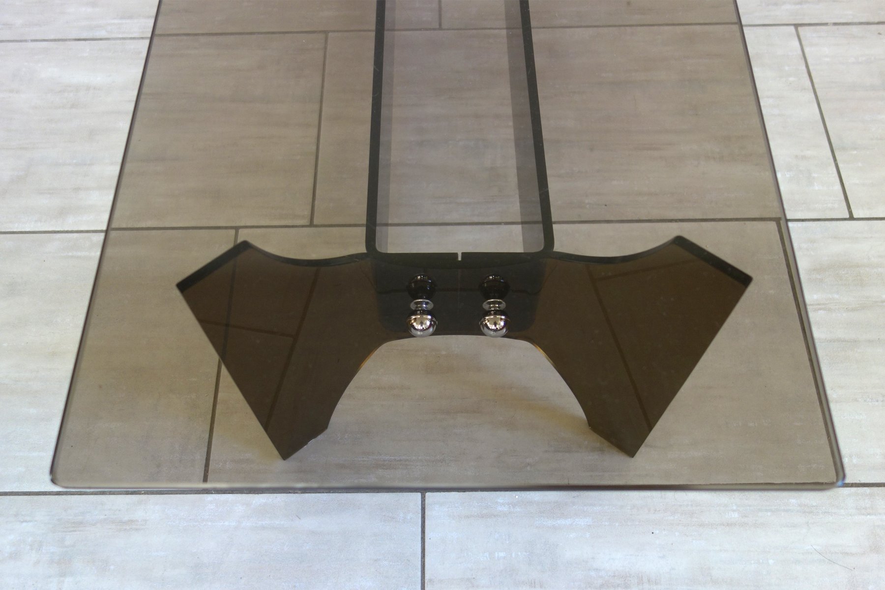 Smoked Glass and Altuglas Coffee Table, 1970s for sale at Pamono