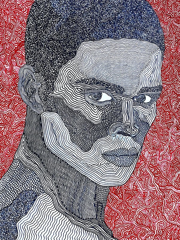 David Paul Kay, Alpha, 2024, Ink on Paper, Framed for sale at Pamono