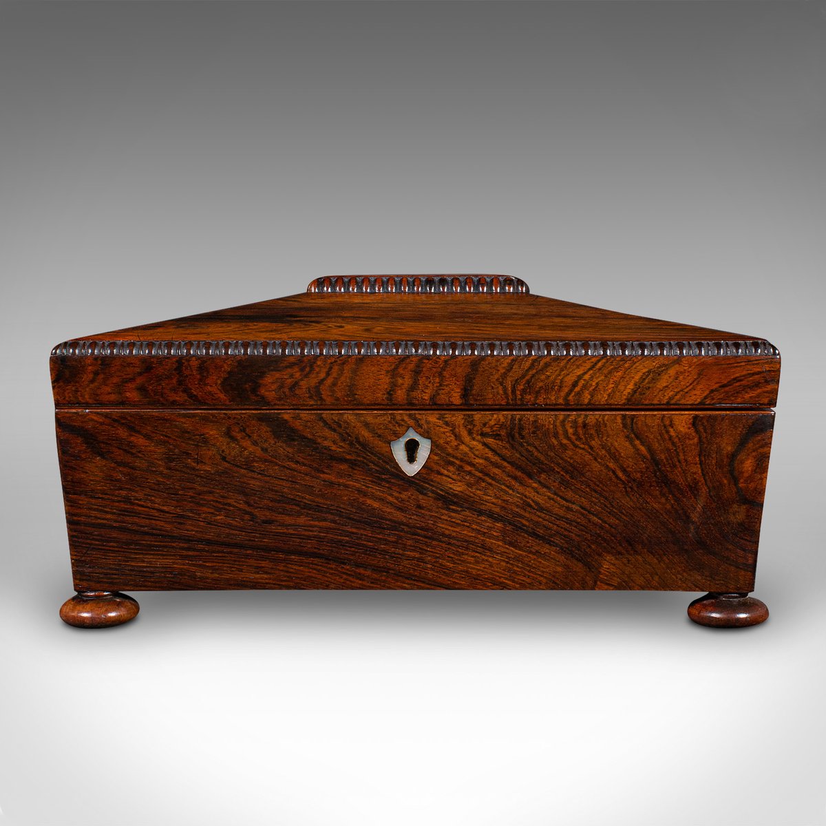 Regency English Sarcophagus Keepsake Box with Velvet Lining & Glove ...