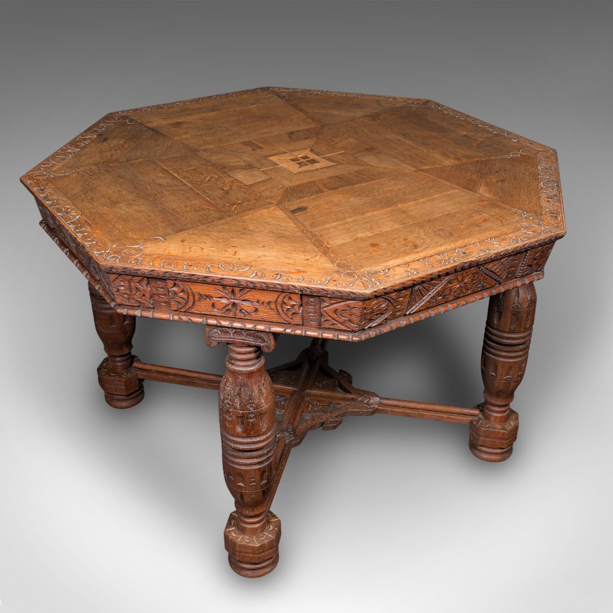 Scottish Oak Octagonal Centre Table for sale at Pamono