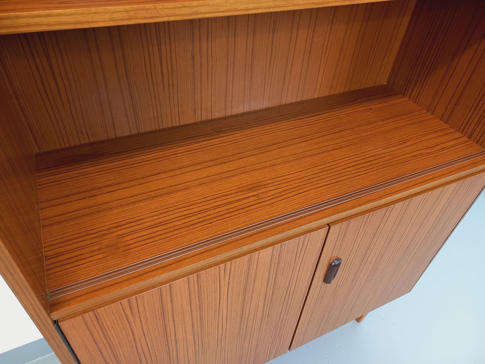 Vintage Scandinavian Style Storage Bookcase in Melamine and Teak, 1960s ...