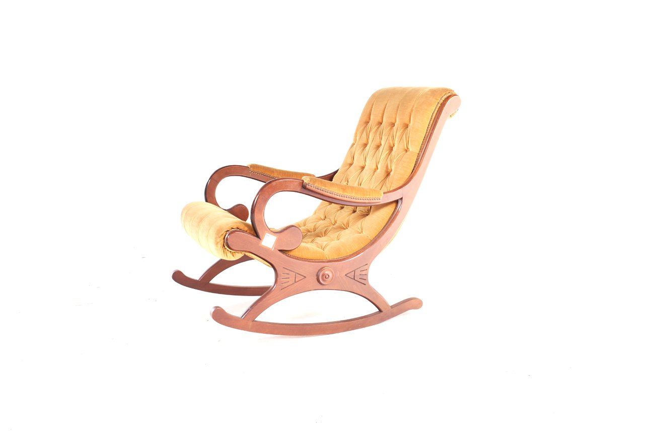 Teak Rocking Chair, 1910s for sale at Pamono