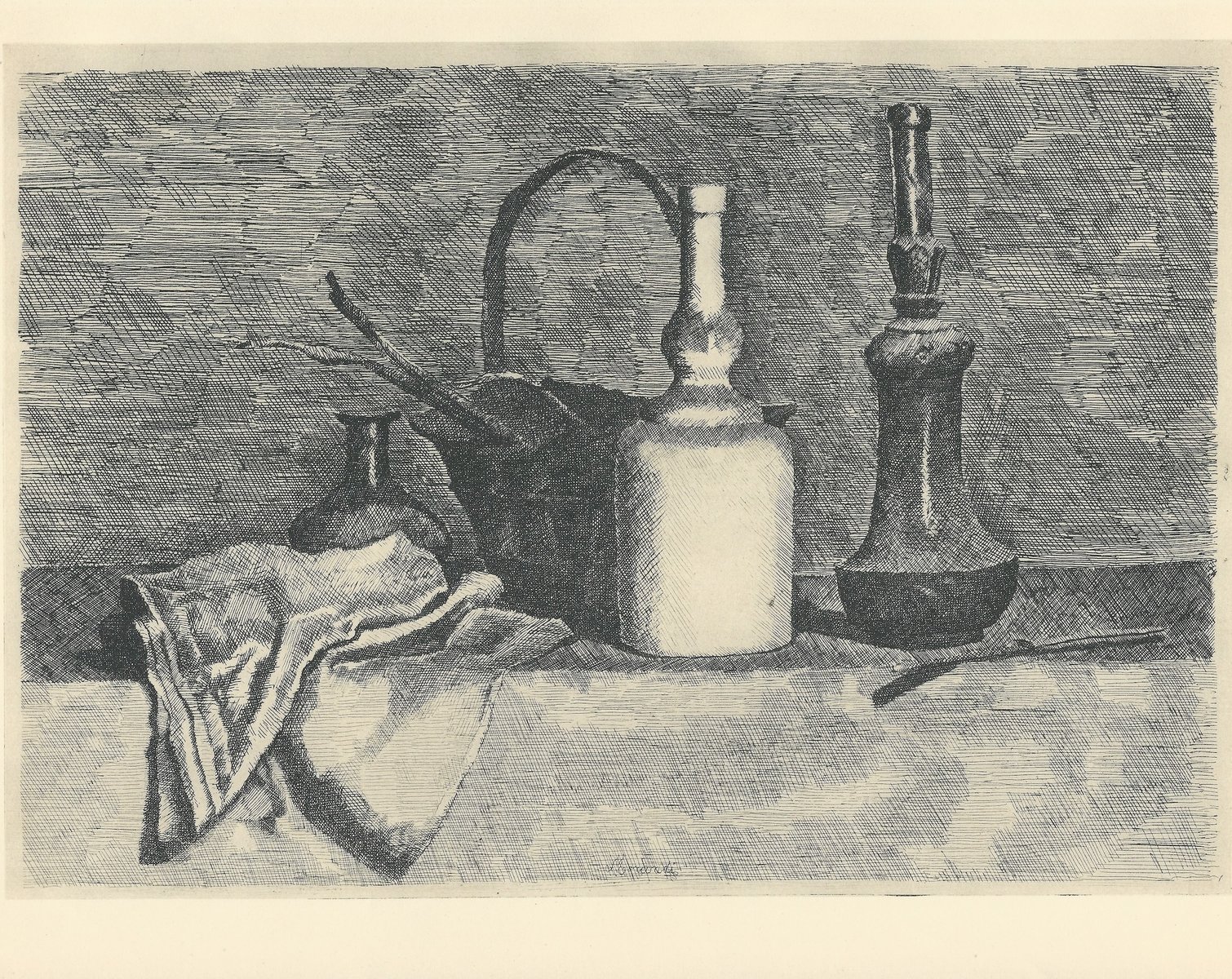 Giorgio Morandi, Still Life with Drapery on the Left, 1927-1957 ...