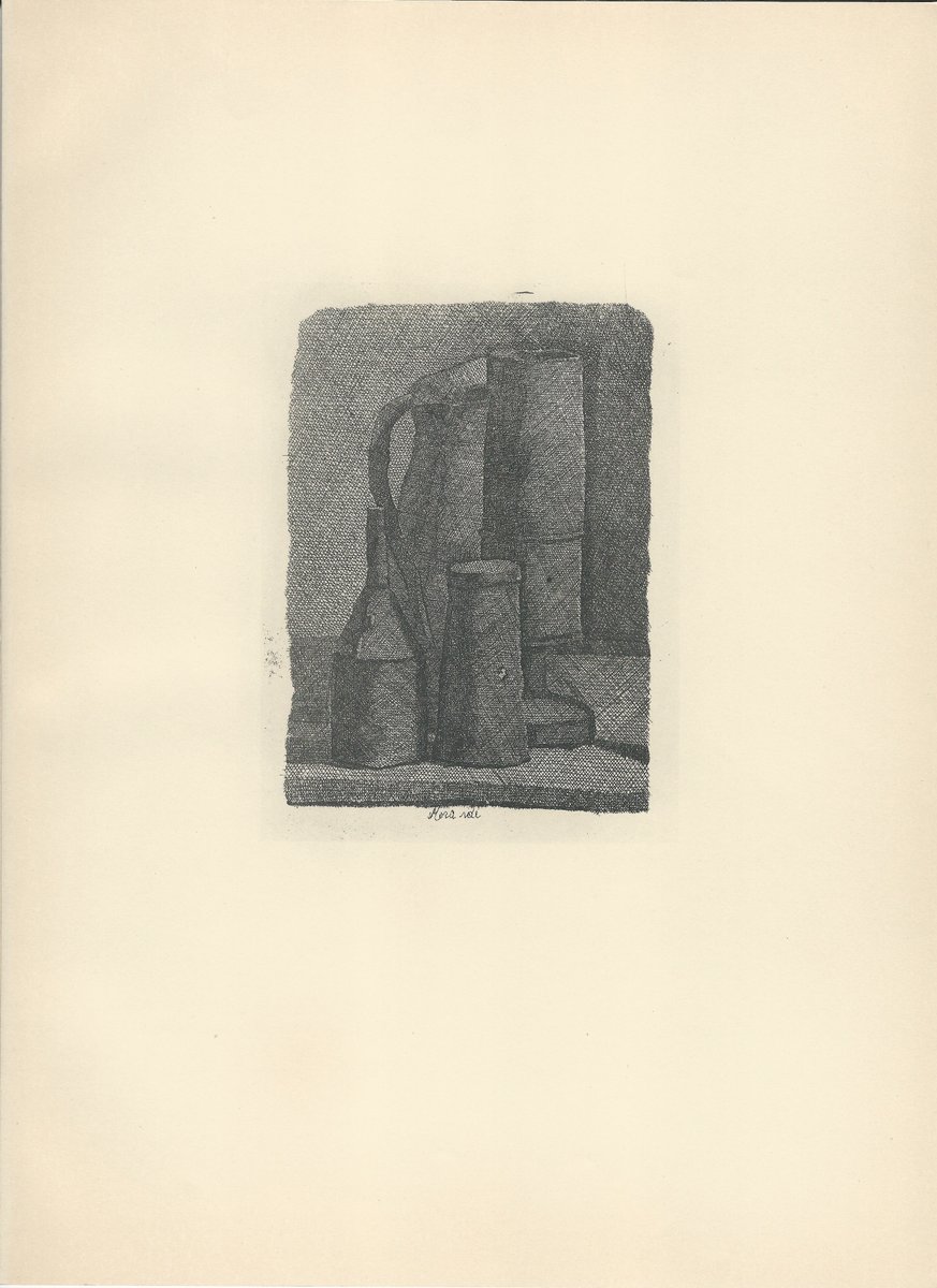 Giorgio Morandi, Still Life with Vase and Three Bottles, 1945-1957 ...