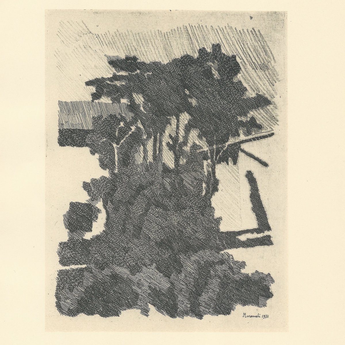 Giorgio Morandi, Trees Between Two Houses in Grizzana, 1933-1957 ...