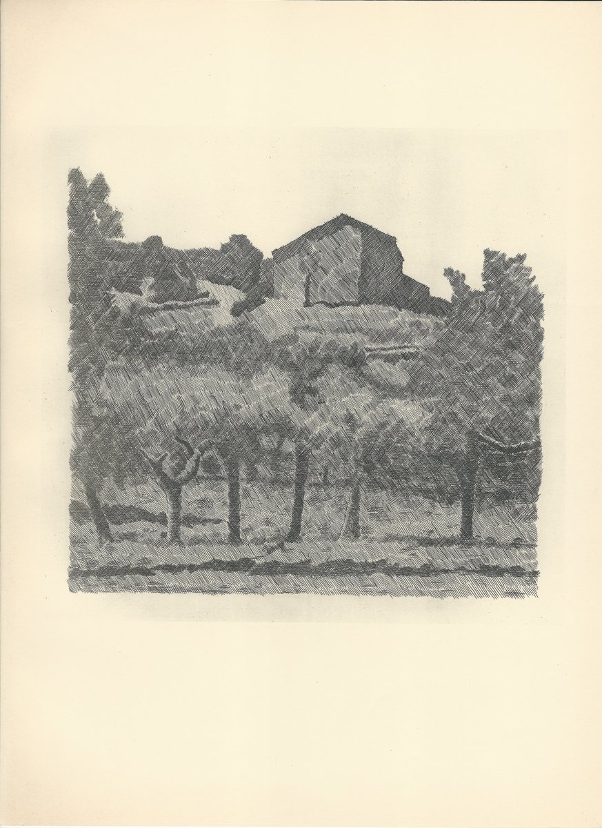 Giorgio Morandi, Landscape in Grizzana, The Lame, 1931-1957, Lithograph ...