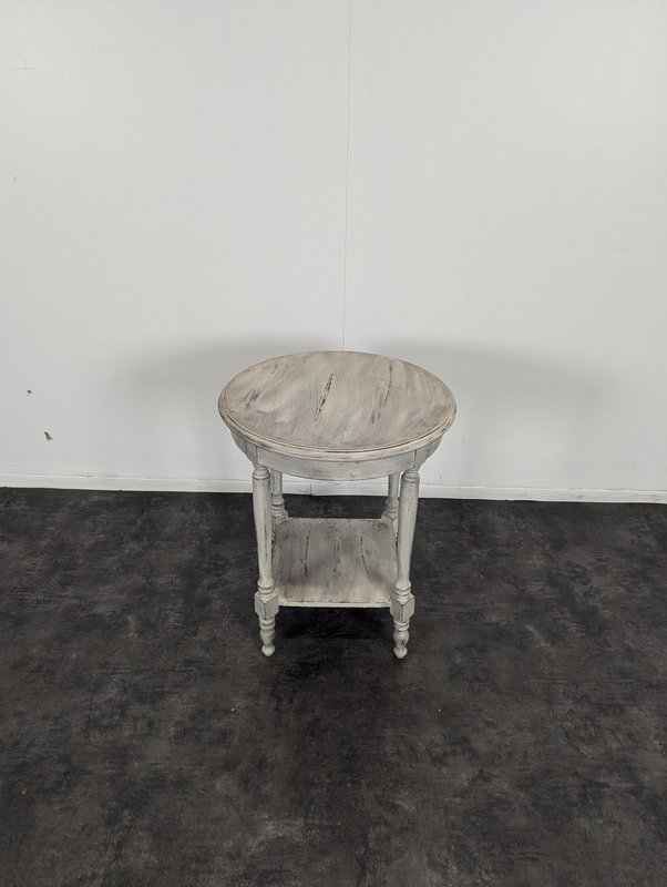 Patinated Pedestal Table for sale at Pamono