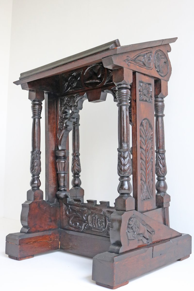 Antique 19th Century Gothic Revival Oak Lectern Book Stand, 1890s for ...