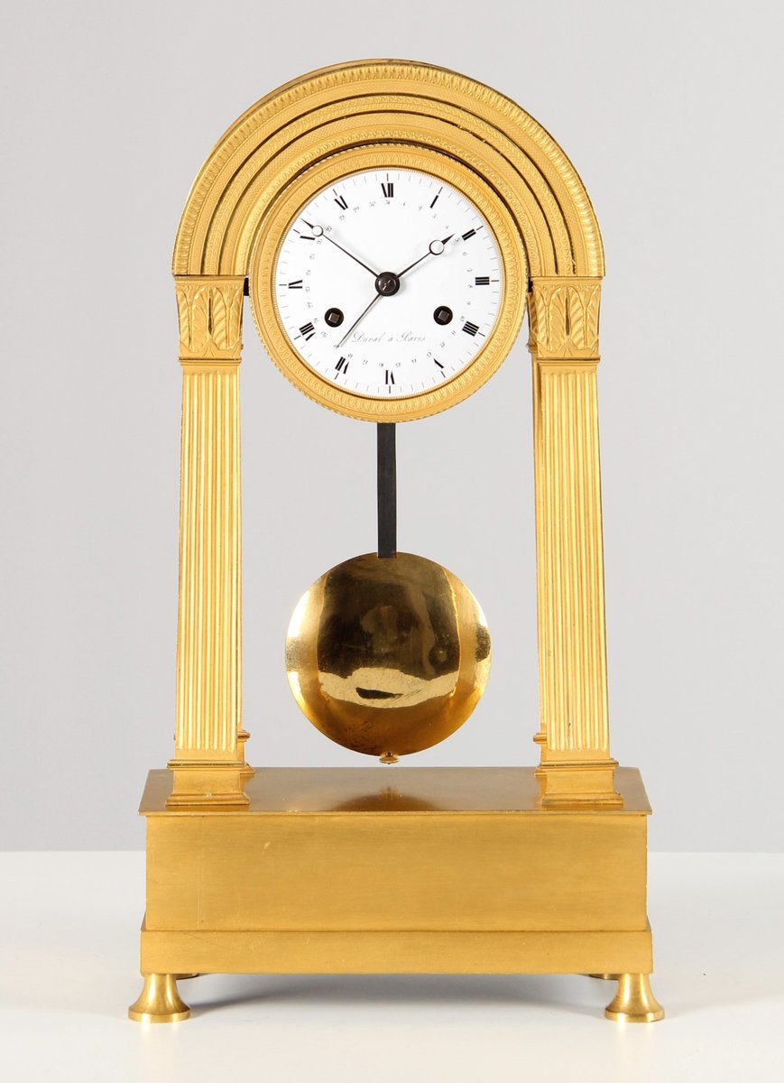 Empire French Round Arch Portal Clock, 1820s for sale at Pamono