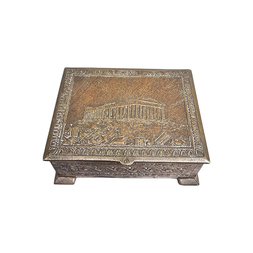 Vintage Greek Bronze Box, 1960s for sale at Pamono