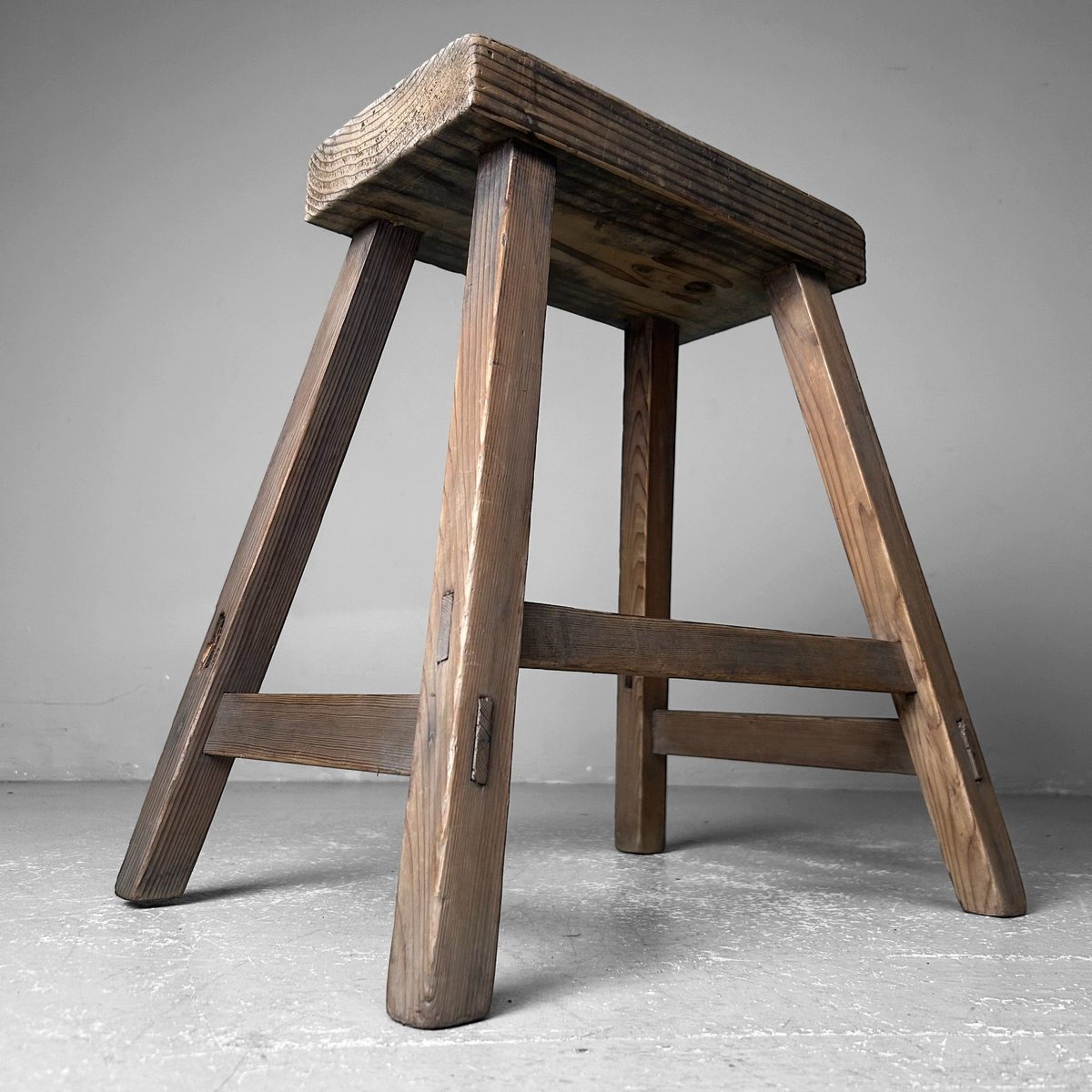 Taishō Era Wooden Fumidai Stool, Japan, 1920s for sale at Pamono