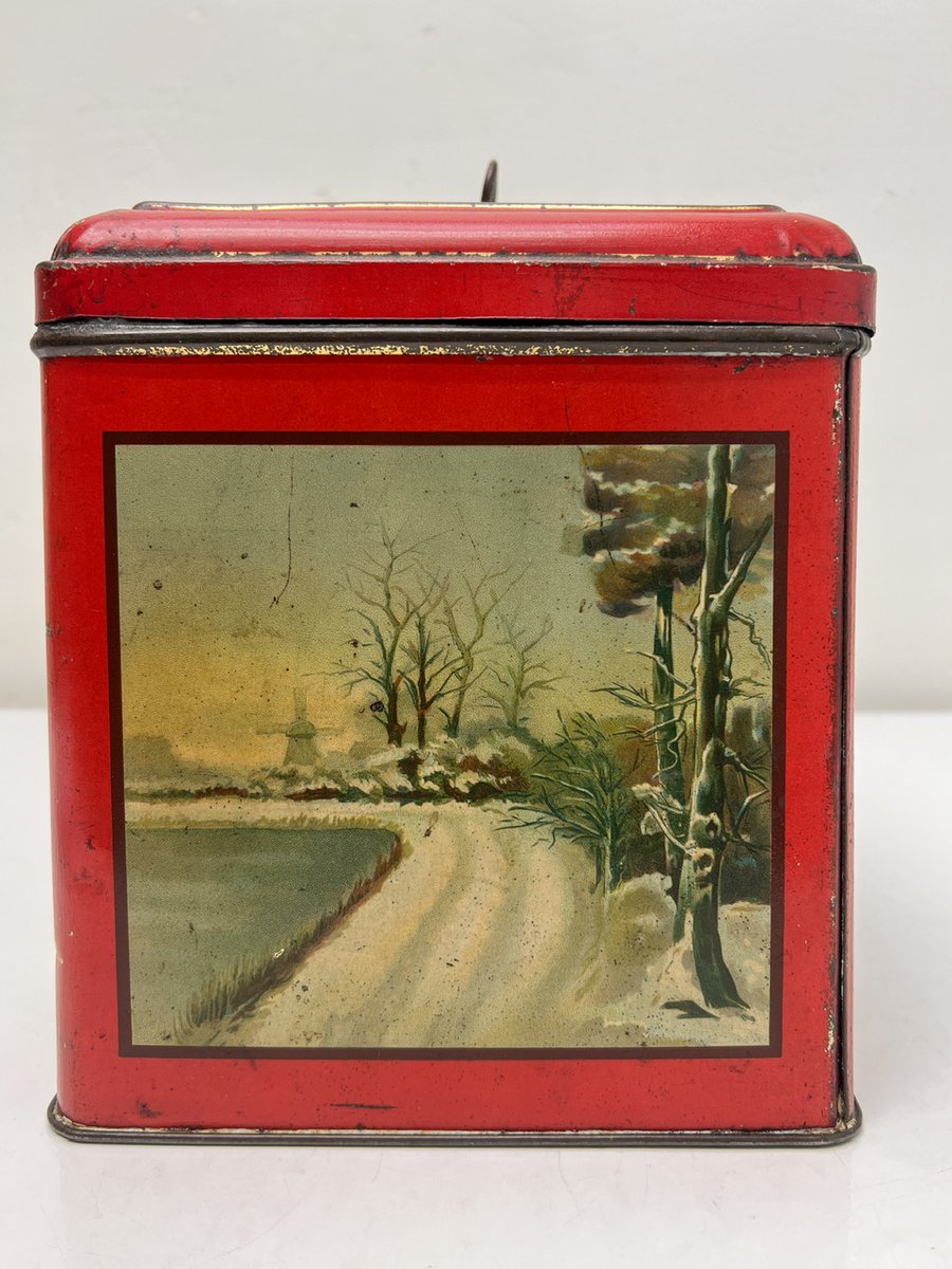 Antique Dutch Tin Box, 1920s for sale at Pamono