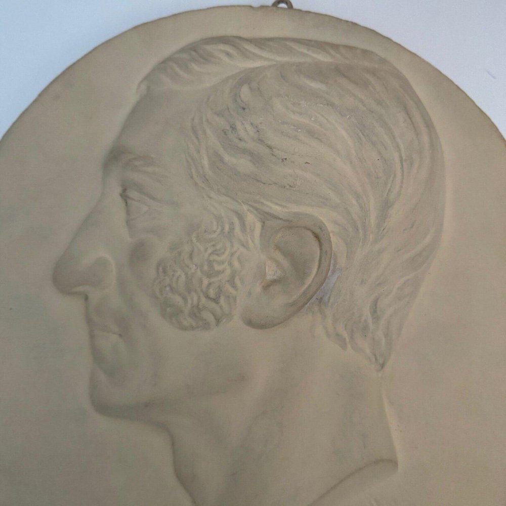 Plaster Profile of a Man with Sideburns from Charles Filleul Studio for sale at Pamono