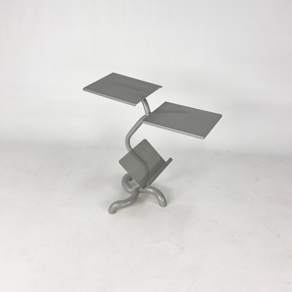 Vintage Italian Perforated Side Table, 1980s for sale at Pamono