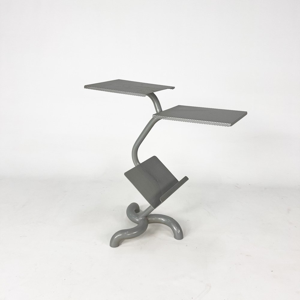 Vintage Italian Perforated Side Table, 1980s for sale at Pamono