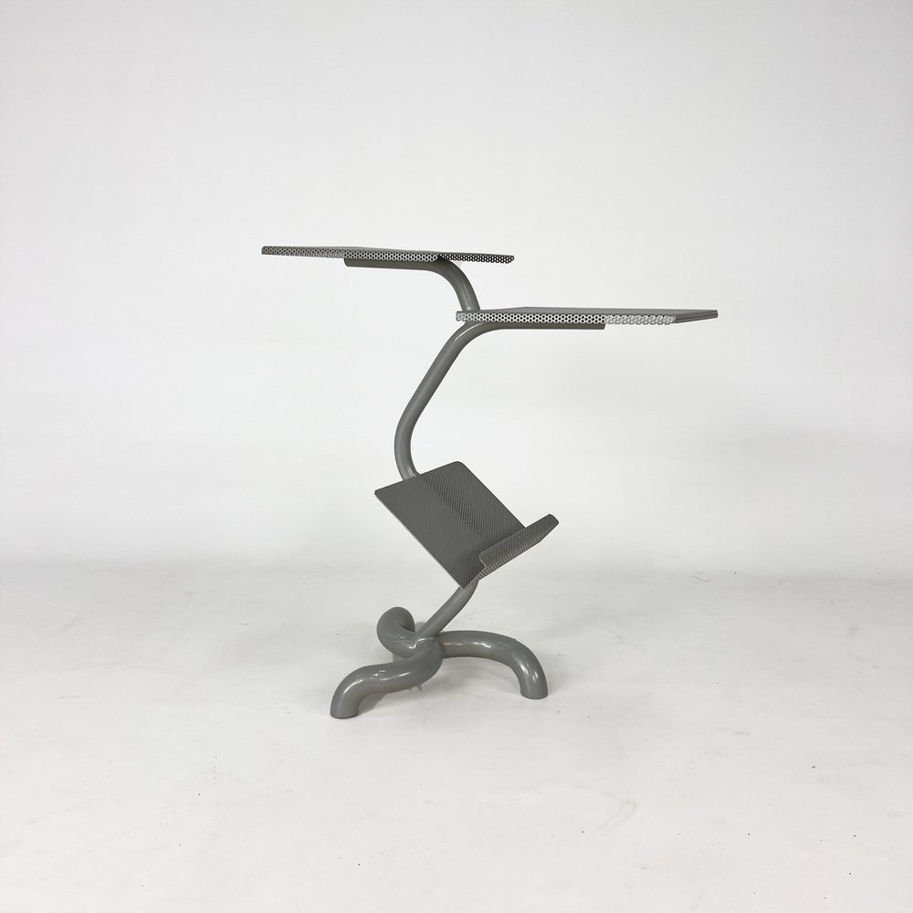 Vintage Italian Perforated Side Table, 1980s for sale at Pamono