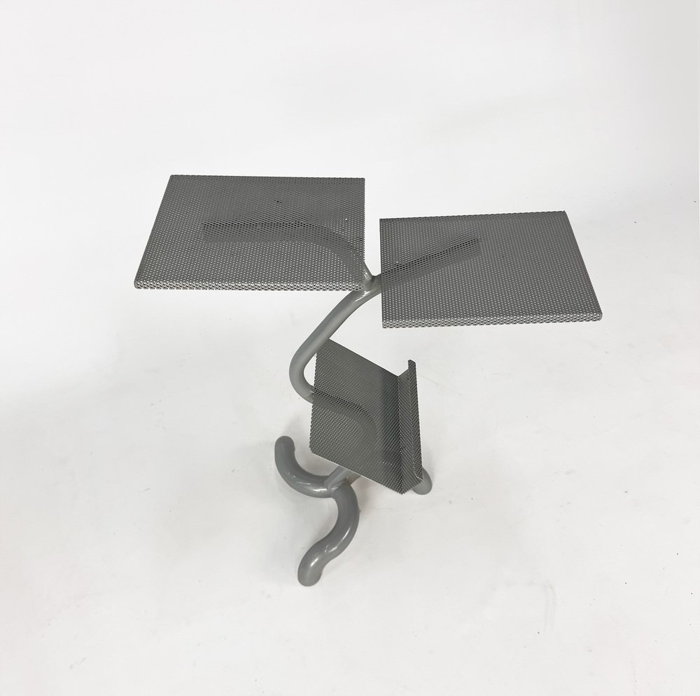 Vintage Italian Perforated Side Table, 1980s for sale at Pamono