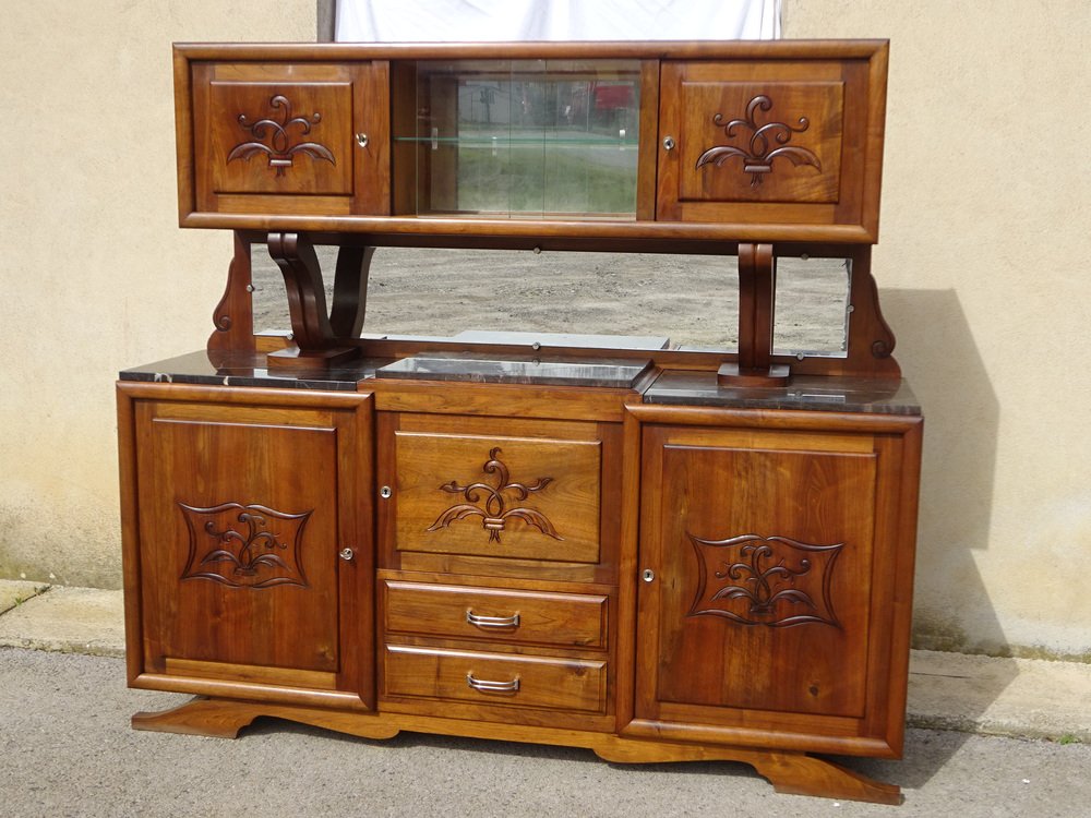 Large 2-Body Dresser in Walnut, 1950s for sale at Pamono