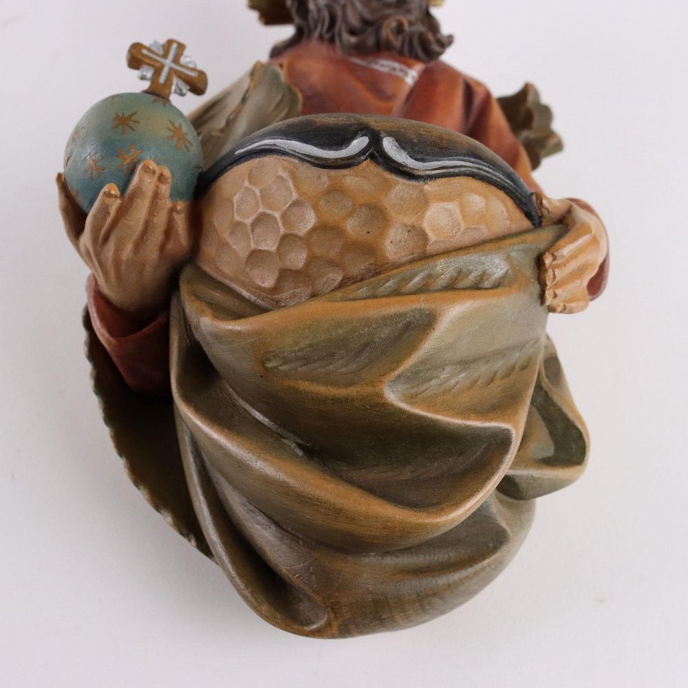 Wooden Stoup Figurine for sale at Pamono