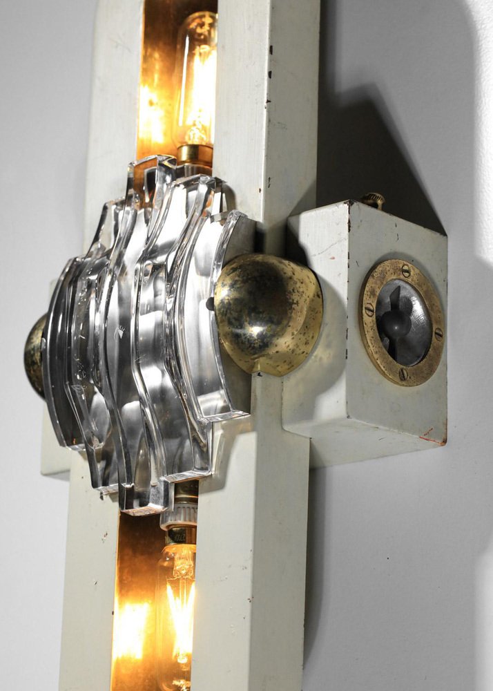 Italian Brass and Lacquered Metal Night Lights, 1940, Set of 2 for sale ...