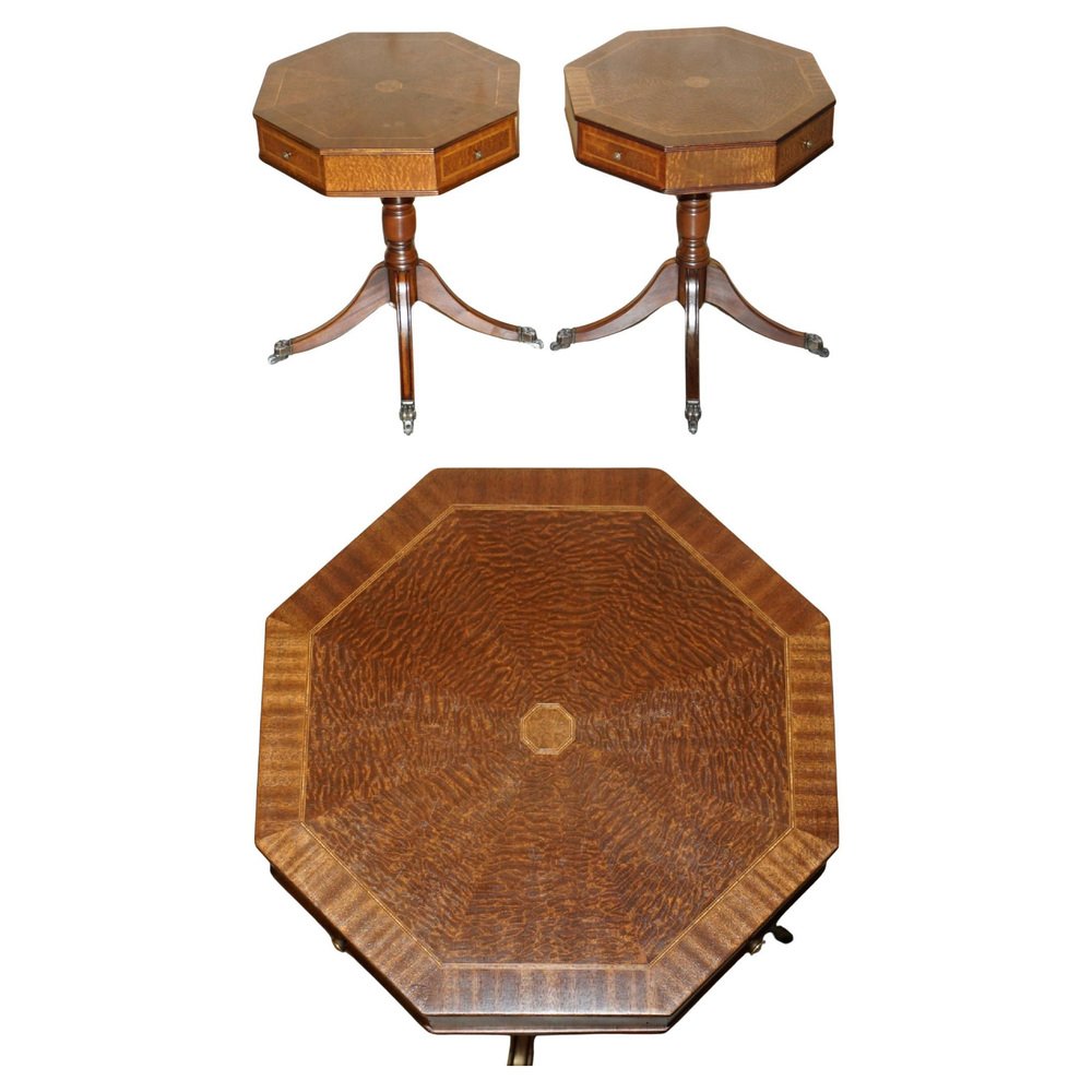 Mid-Century Modern Burr Oak Side or End Tables from Andrew Thompson ...