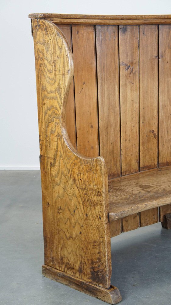 Antique English Pinewood Pub Bench for sale at Pamono