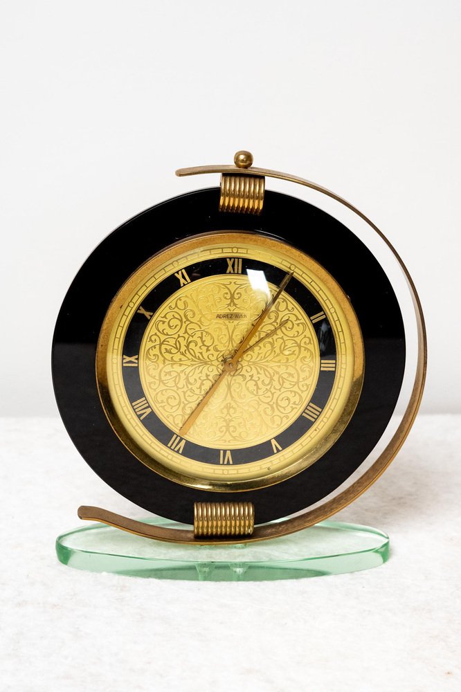 Art Deco Table Clock from Adrez, 1940s for sale at Pamono