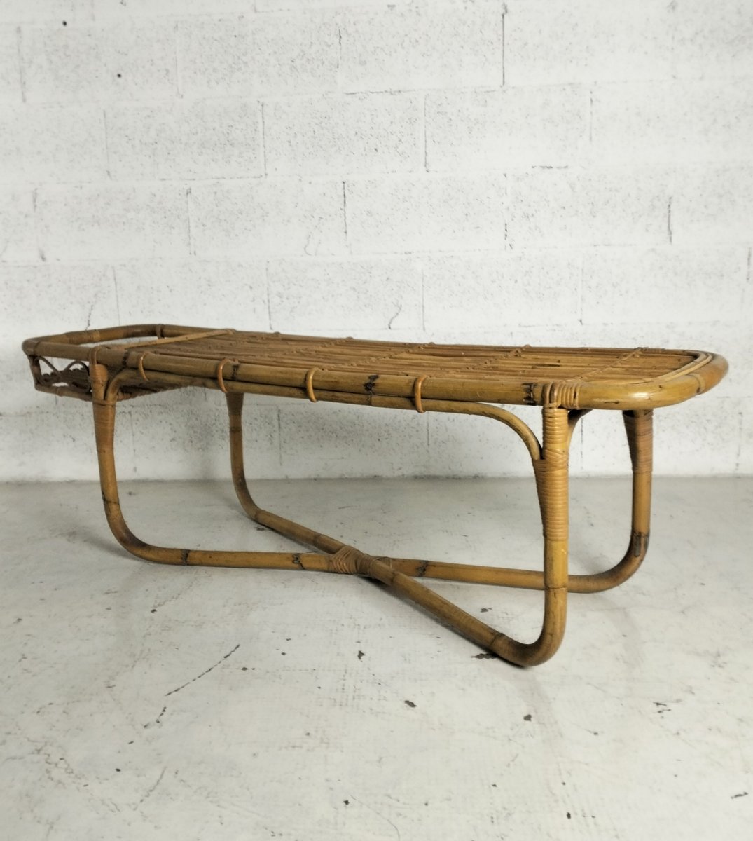 Low Bamboo Bar Table, 1960s for sale at Pamono