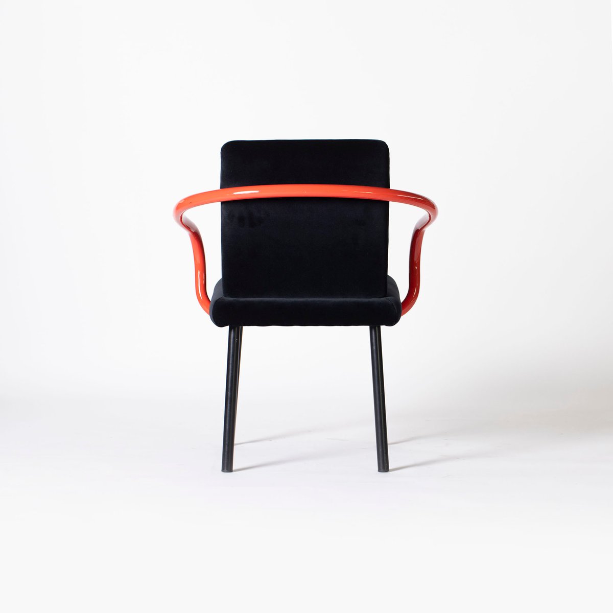 Mandarin Chair in Cotton Velvet by Ettore Sottsass for Knoll, 1980s for ...
