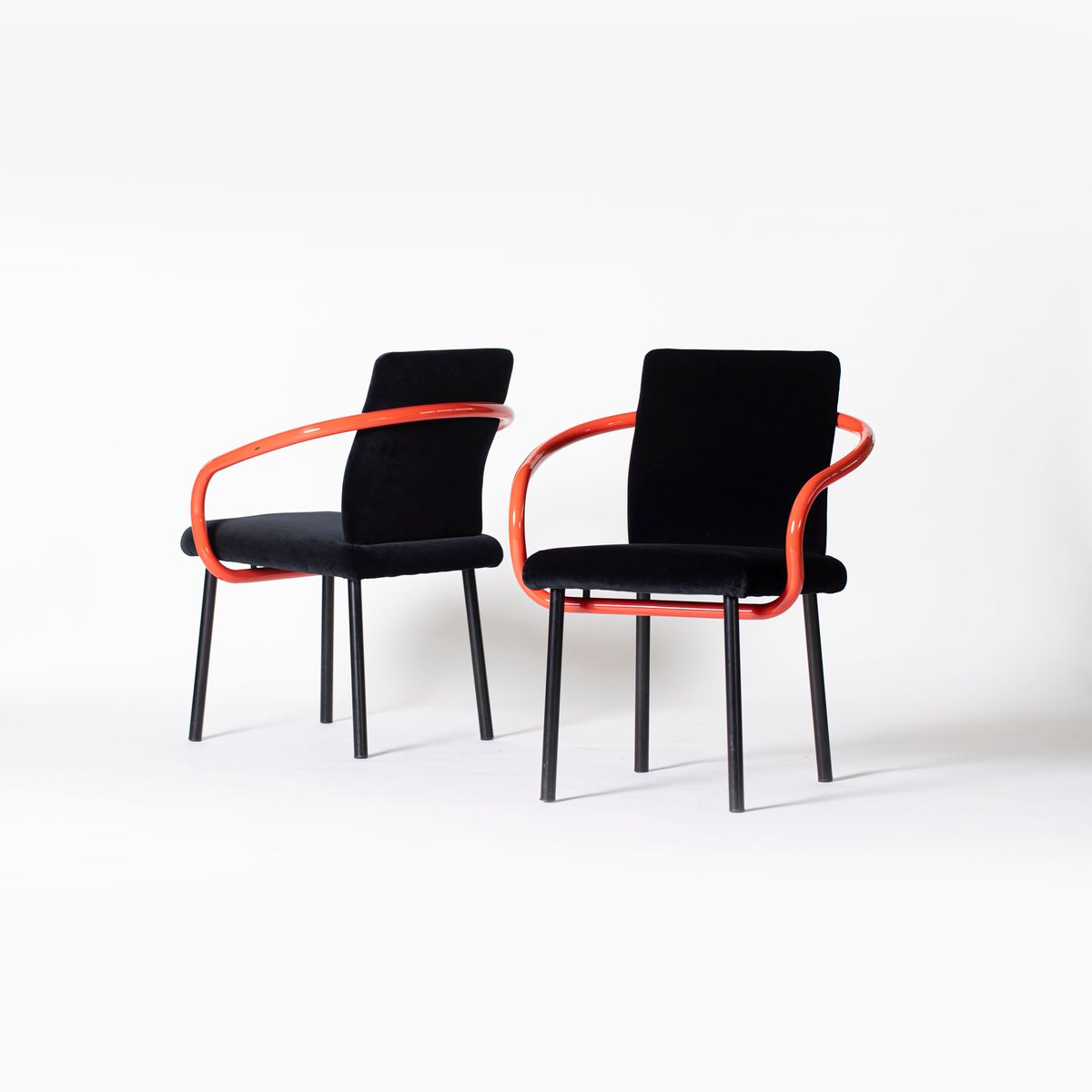 Mandarin Chair in Cotton Velvet by Ettore Sottsass for Knoll, 1980s for ...