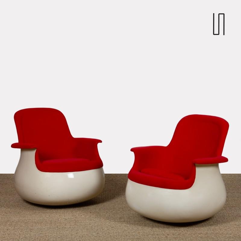 Culbuto Chairs by Marc Held for Knoll, 1960s, Set of 2 for sale at Pamono