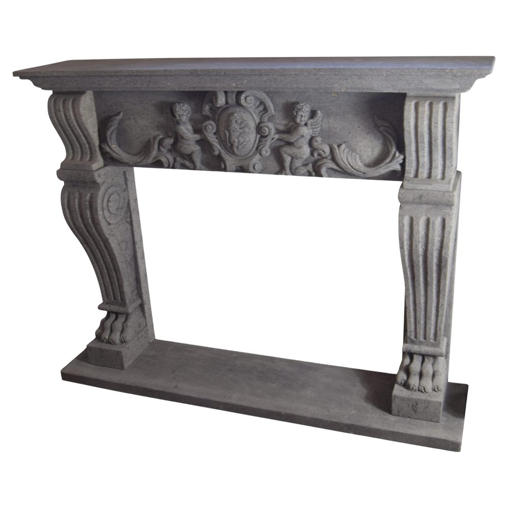 Italian Fireplace in Stone Peperino for sale at Pamono