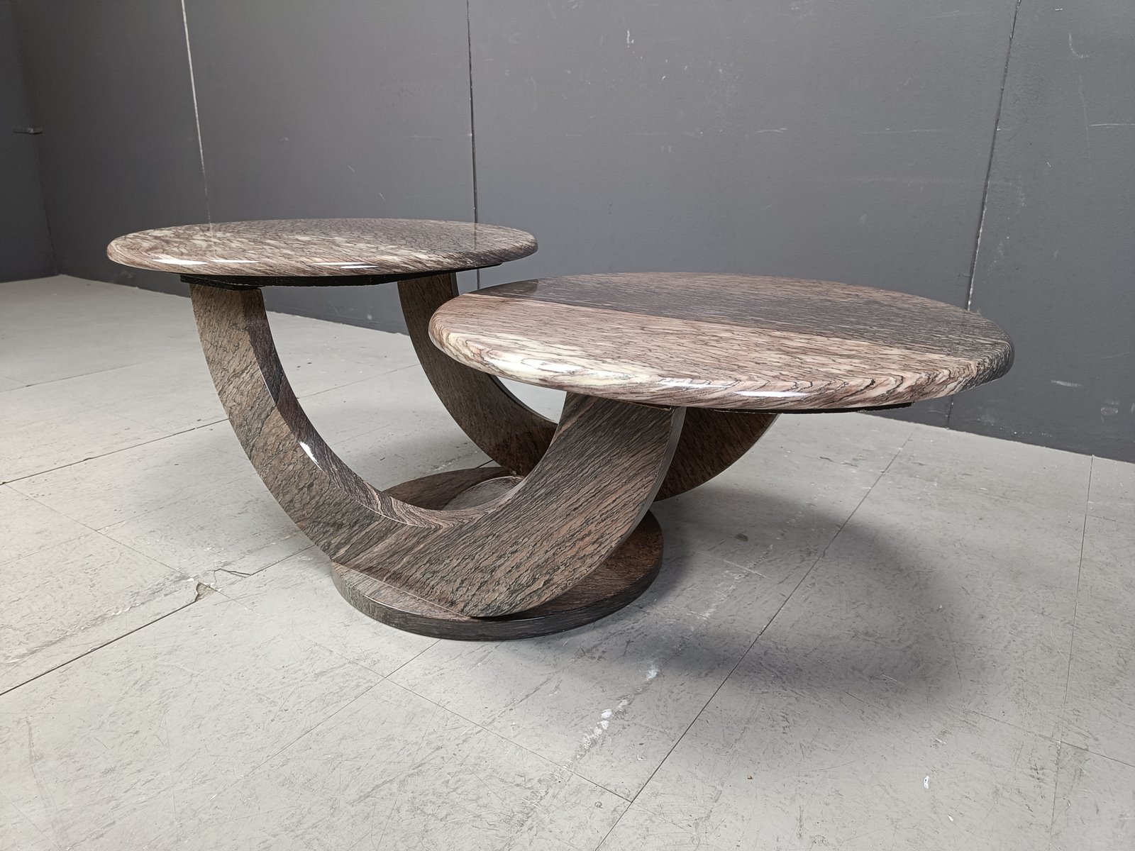 Vintage Two-Tier Marble Coffee Table, 1970s for sale at Pamono