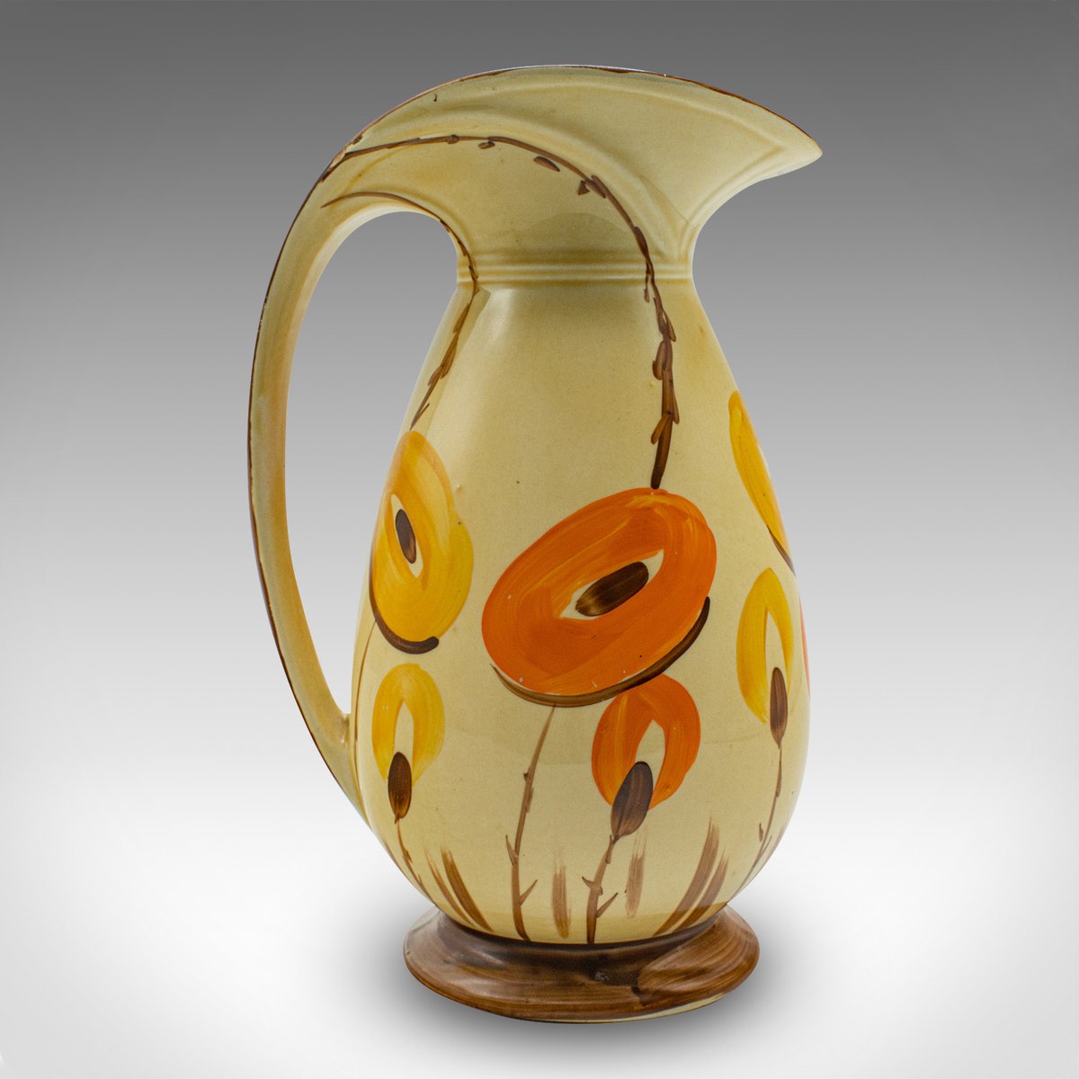Vintage Art Deco English Hand Painted Ceramic Serving Jug, 1930s for ...