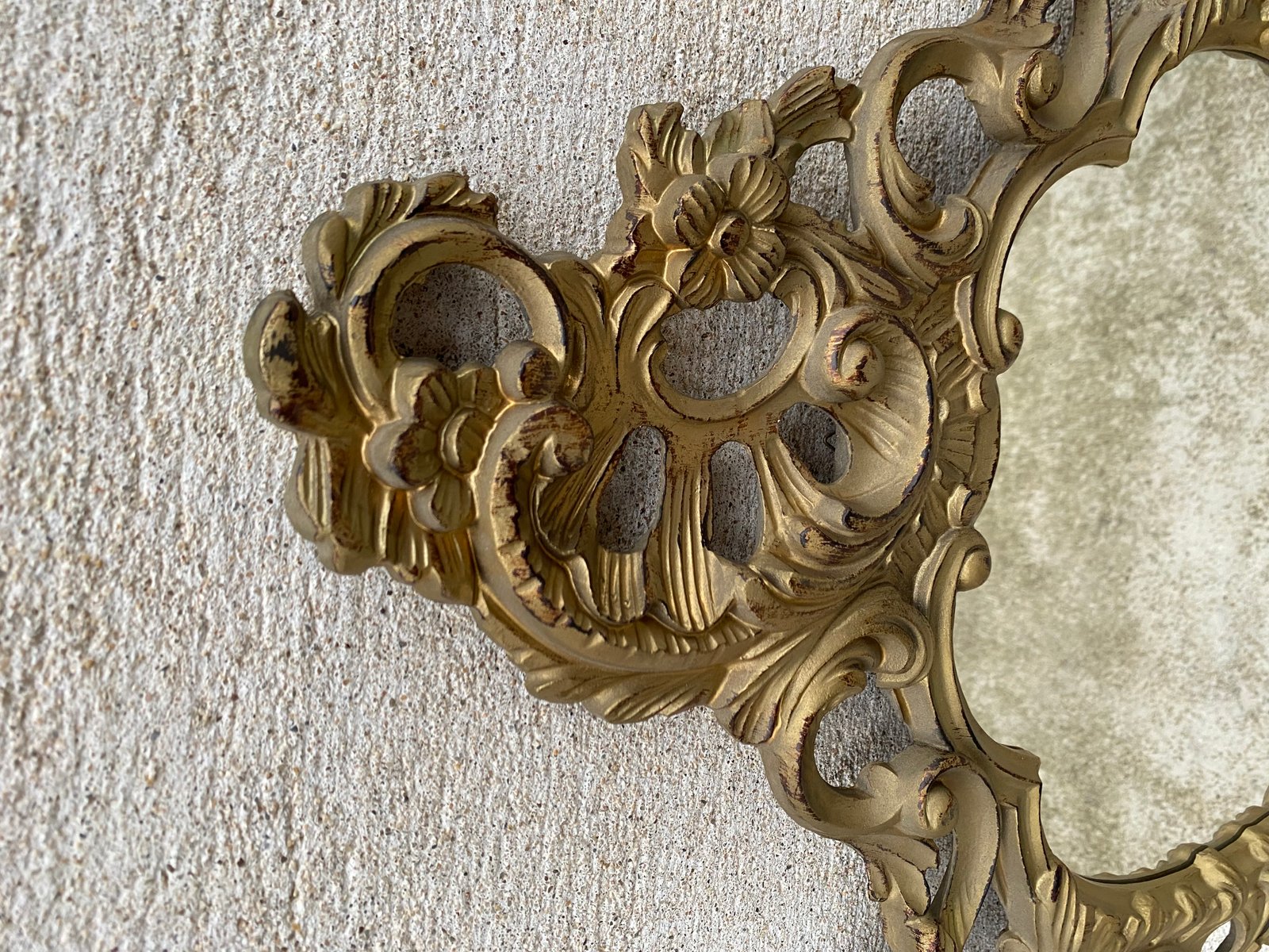 Vintage Baroque Mirror in Gilded Wood, 1980s for sale at Pamono