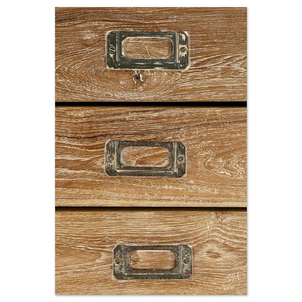 Solid Wood Storage Unit with Glass Doors for sale at Pamono