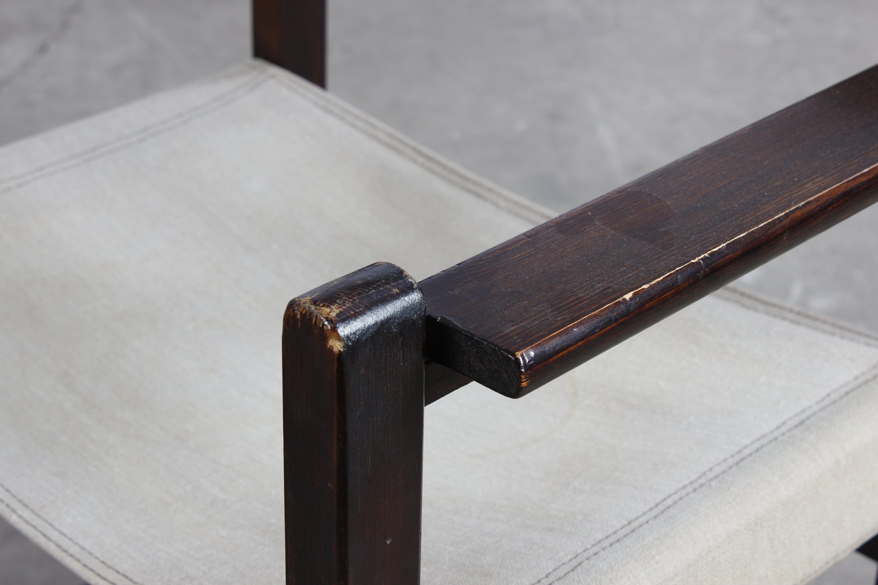 Vintage Dining Table & Safari Dining Chairs, Set of 5 for sale at Pamono