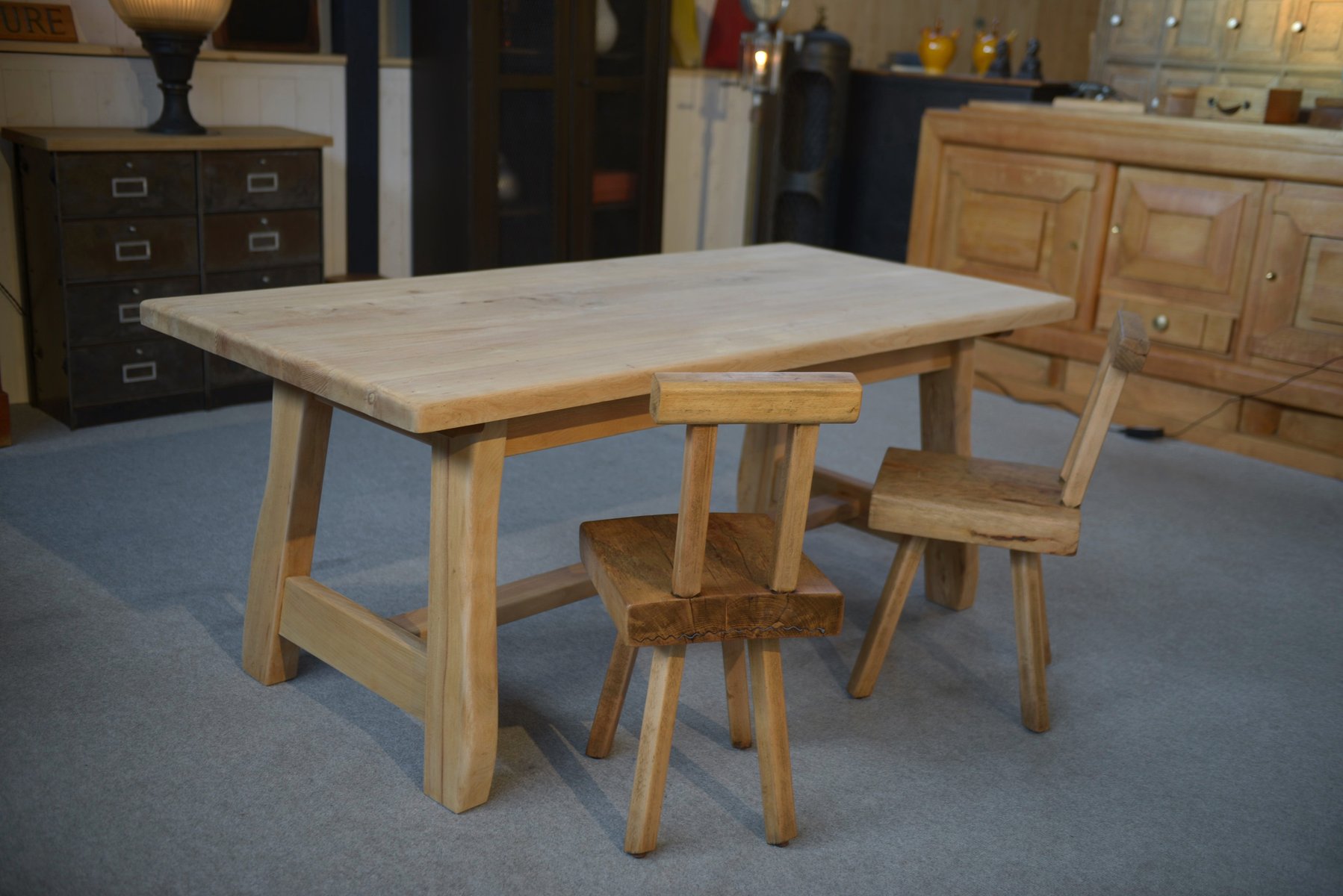 Elm Dining Room Table, 1960s for sale at Pamono
