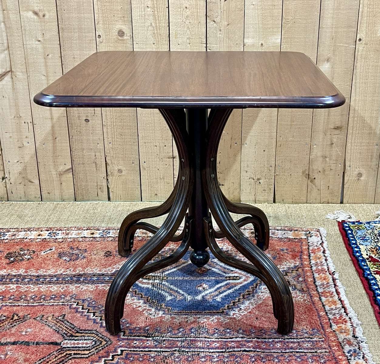 Mahogany and Beech Bistro Table, 1950s for sale at Pamono