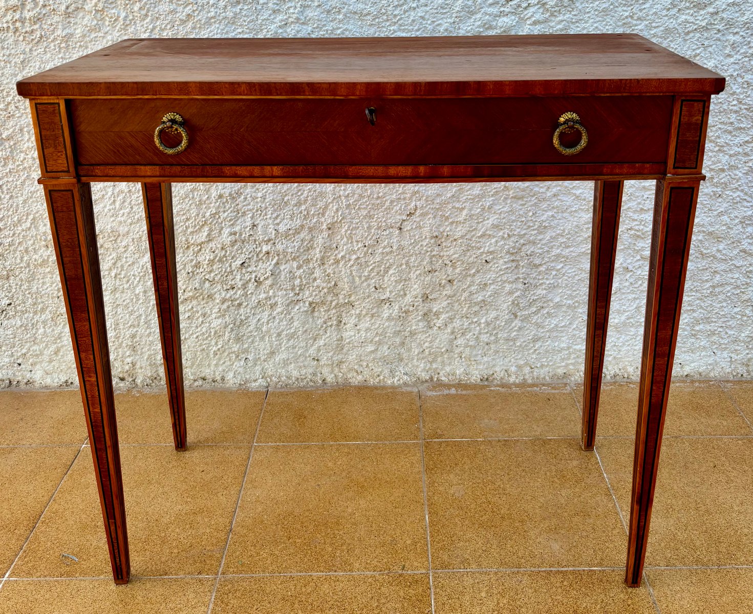 French Walnut Veneer Table, 1940s for sale at Pamono