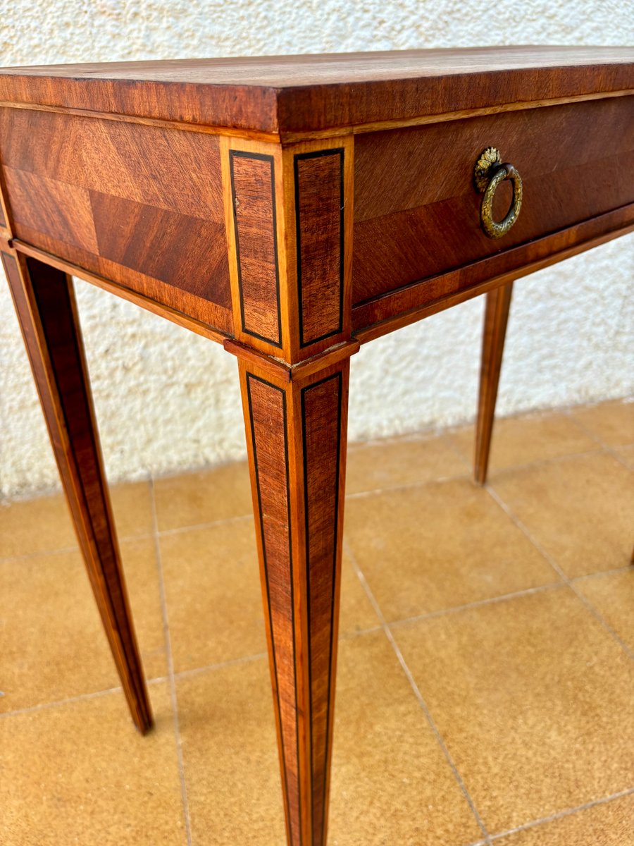 French Walnut Veneer Table, 1940s for sale at Pamono