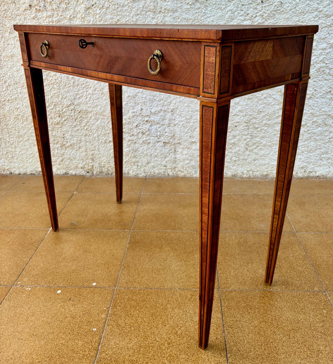 French Walnut Veneer Table, 1940s for sale at Pamono