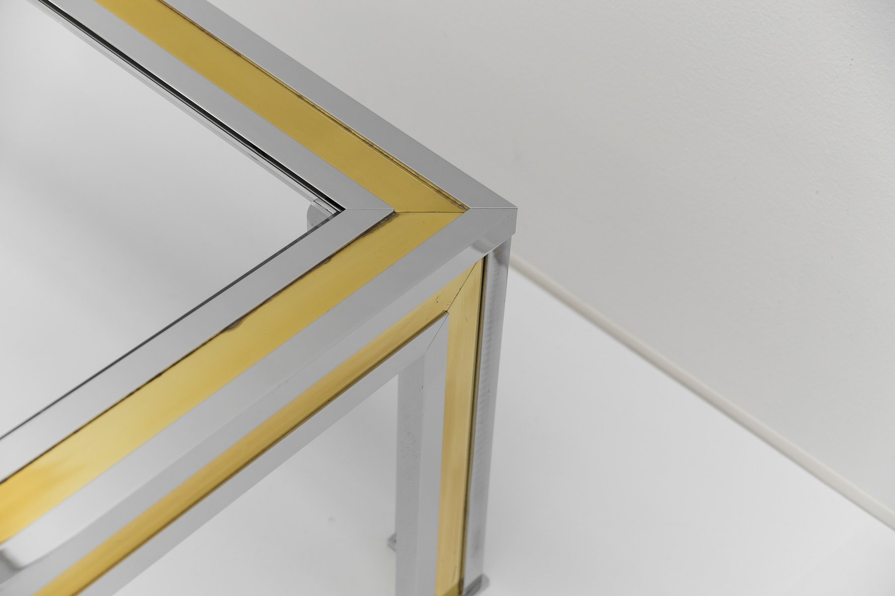 Square Bicolor Coffee Table, 1970s for sale at Pamono